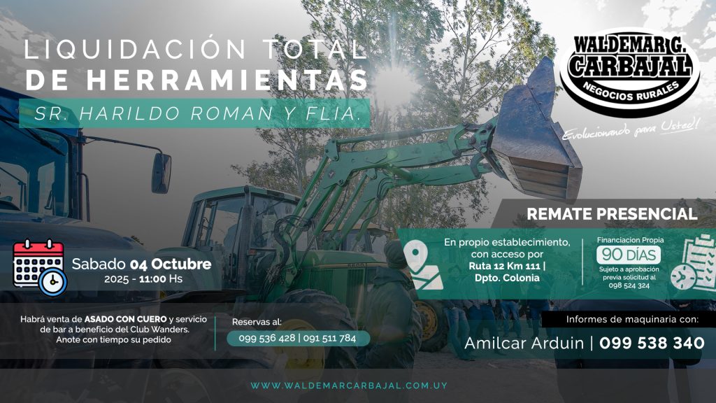 Liq. Maquinaria del Sr. Harildo Roman y Flia. – Waldemar Carbajal